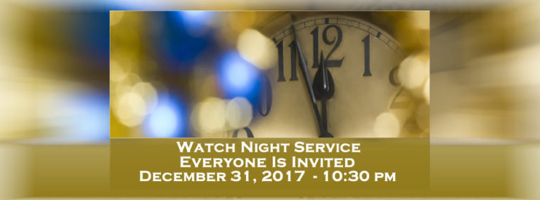 Watch Night Service – Second Baptist Church
