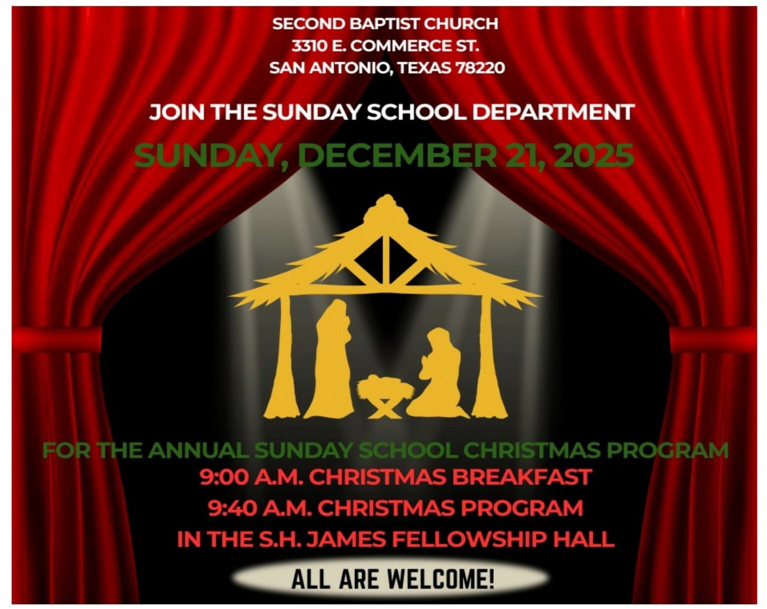 Sunday School Christmas Breakfast & Progam – Second Baptist Church